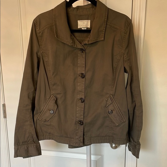 Caslon | Jackets & Coats | Caslon Brown Utility Jacket With Tailored ...